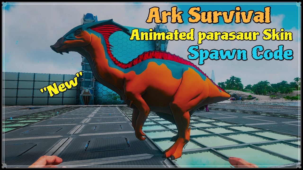 Ark Survival How to spawn in new Anime Parasaur skin - YouTube
