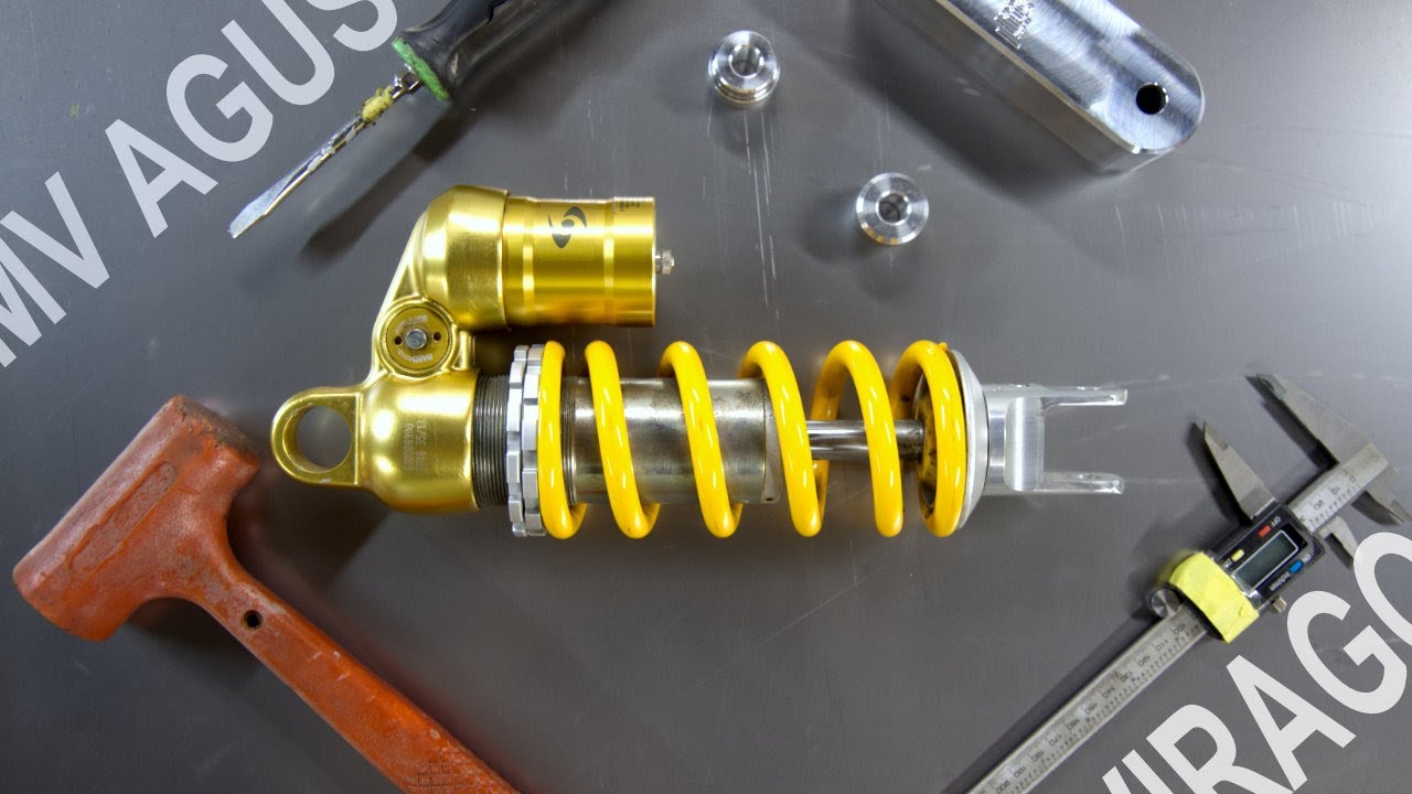 How to put a MV Agusta rear shock on a XV Virago! - YouTube