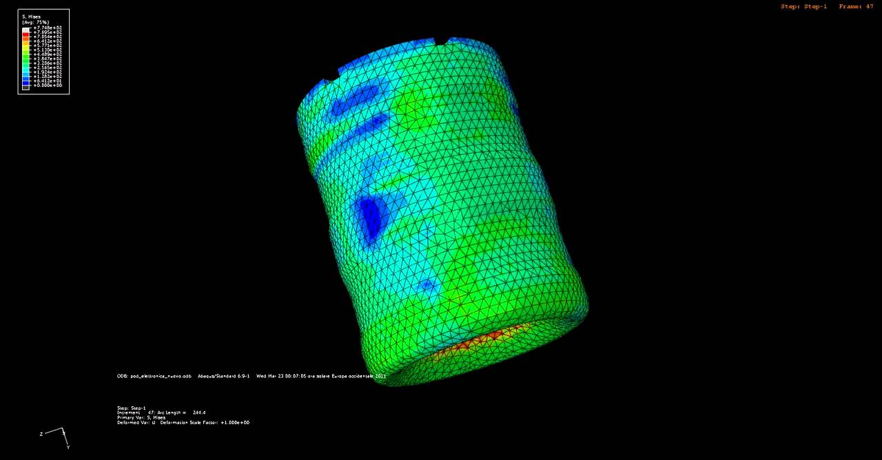FEA cylindrical vessel - YouTube