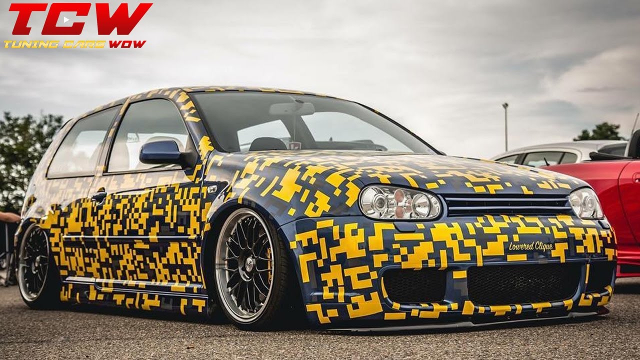 VW Golf MK4 Bagged on Japan Racing JR11 Before and After by Domi - YouTube