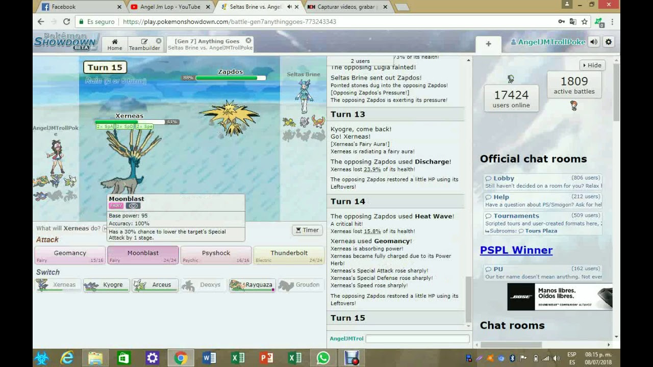 Primera partida de PK Showdown xdxdxdx - YouTube