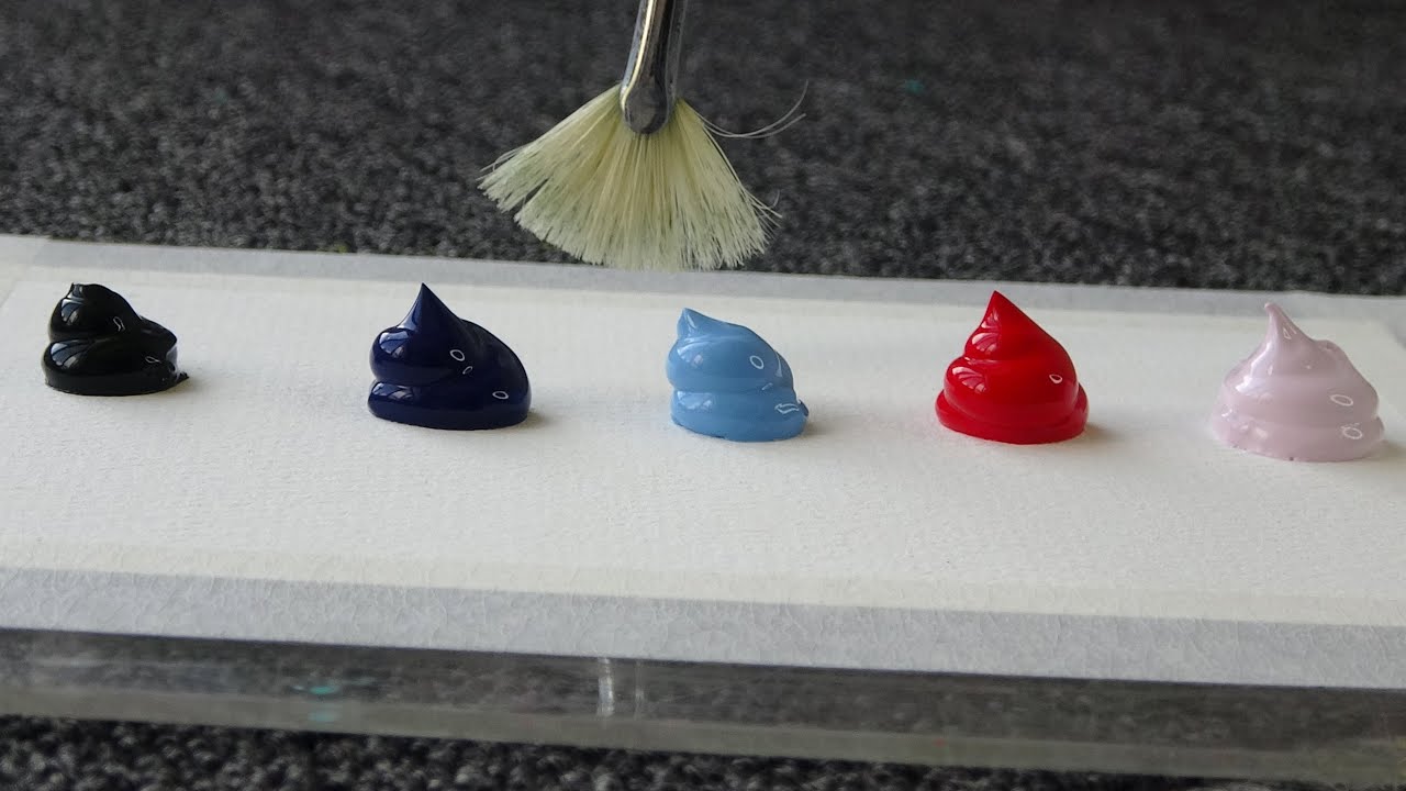 First squeeze 5 big lumps of paint on the paper and draw a beautiful ...