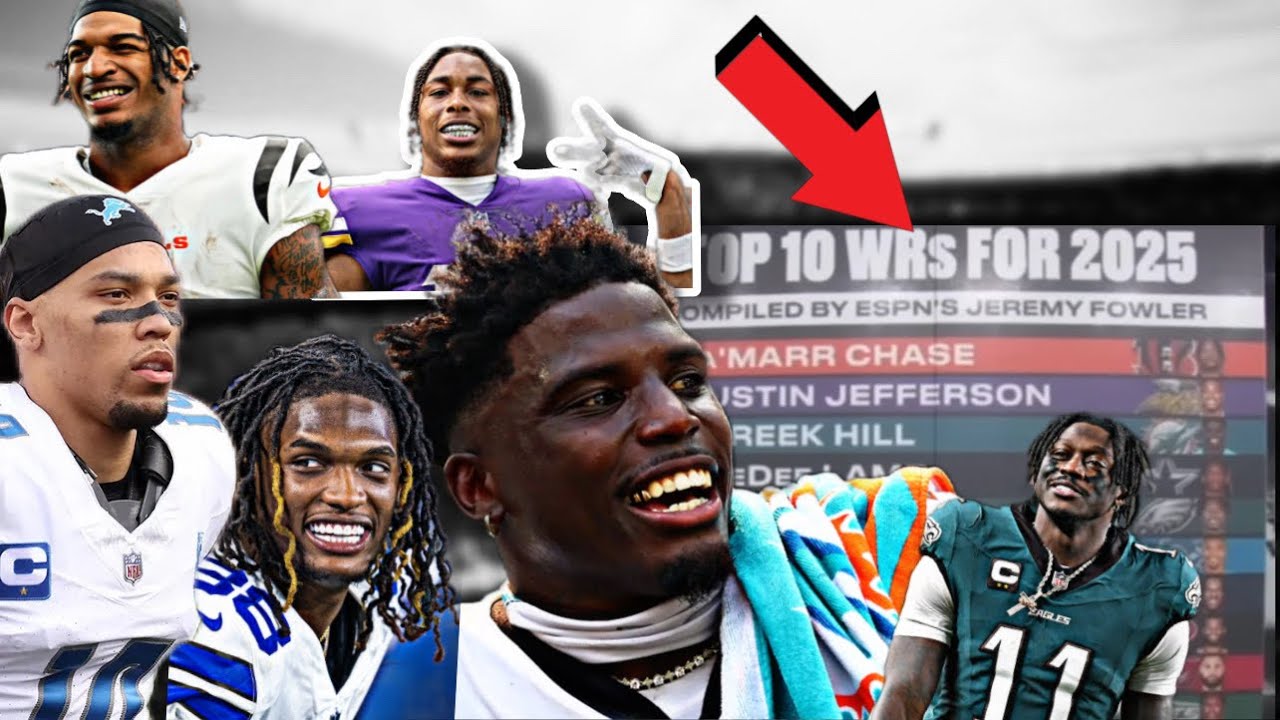 ESPN TOP 10 WR LIST IS VERY CONTROVERSIAL… - YouTube