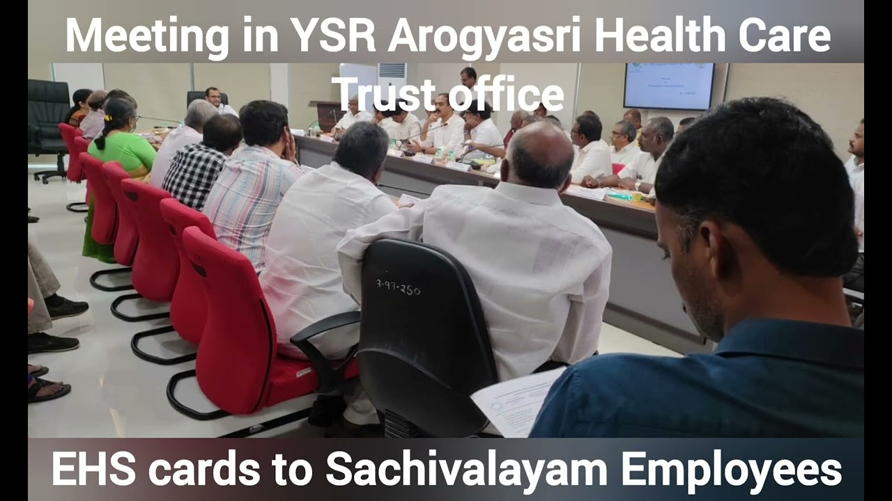 EHS cards to Sachivalayam Employees M. D. Jani pasha @ Meeting in YSR ...