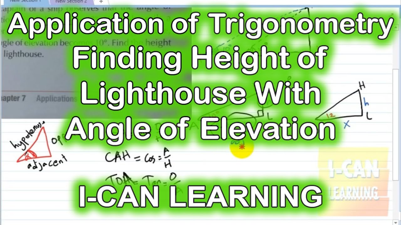 Application of Trigonometry Grade 9 - Book New Syllabus Chapter 7 ...
