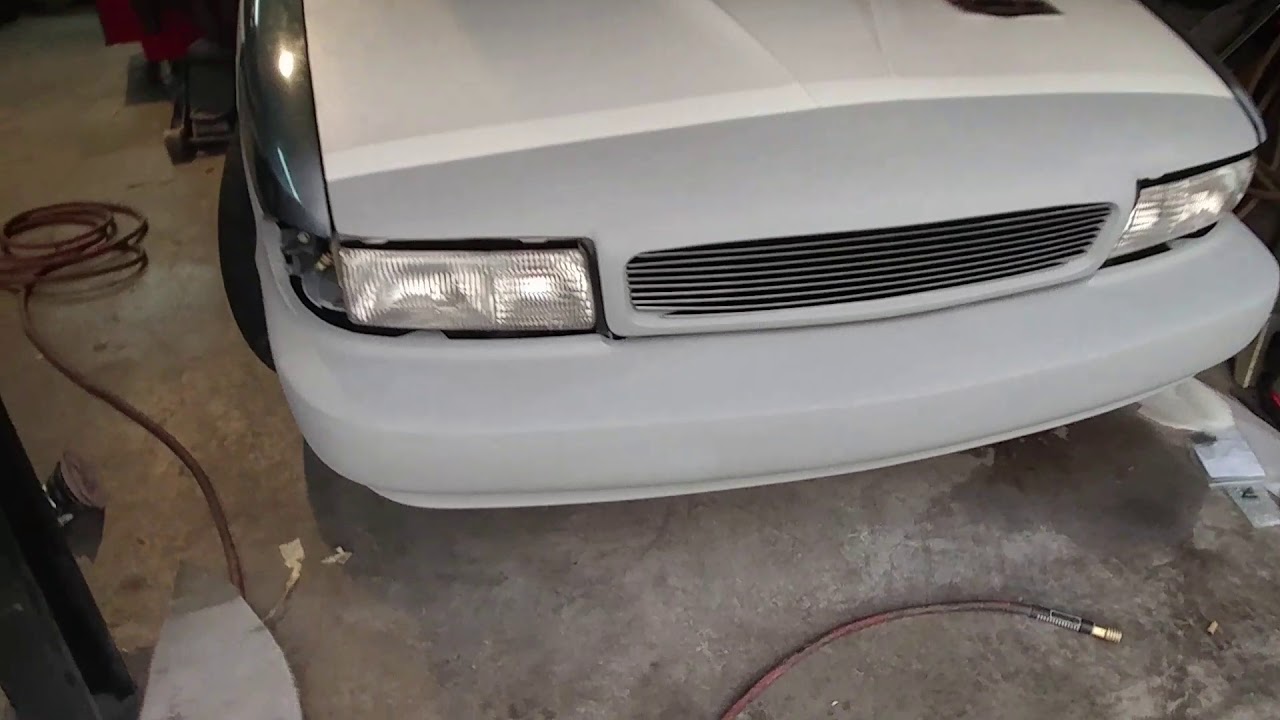 1996 ss impala aftermarket bumper Grill and Hood just before paint job ...
