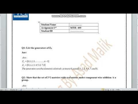 MTH-405 Assignment 1 solution - YouTube