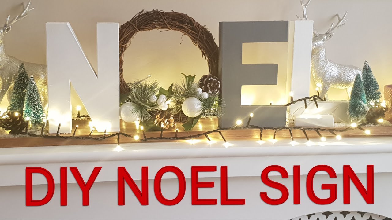 Christmas DIY NOEL sign - YouTube