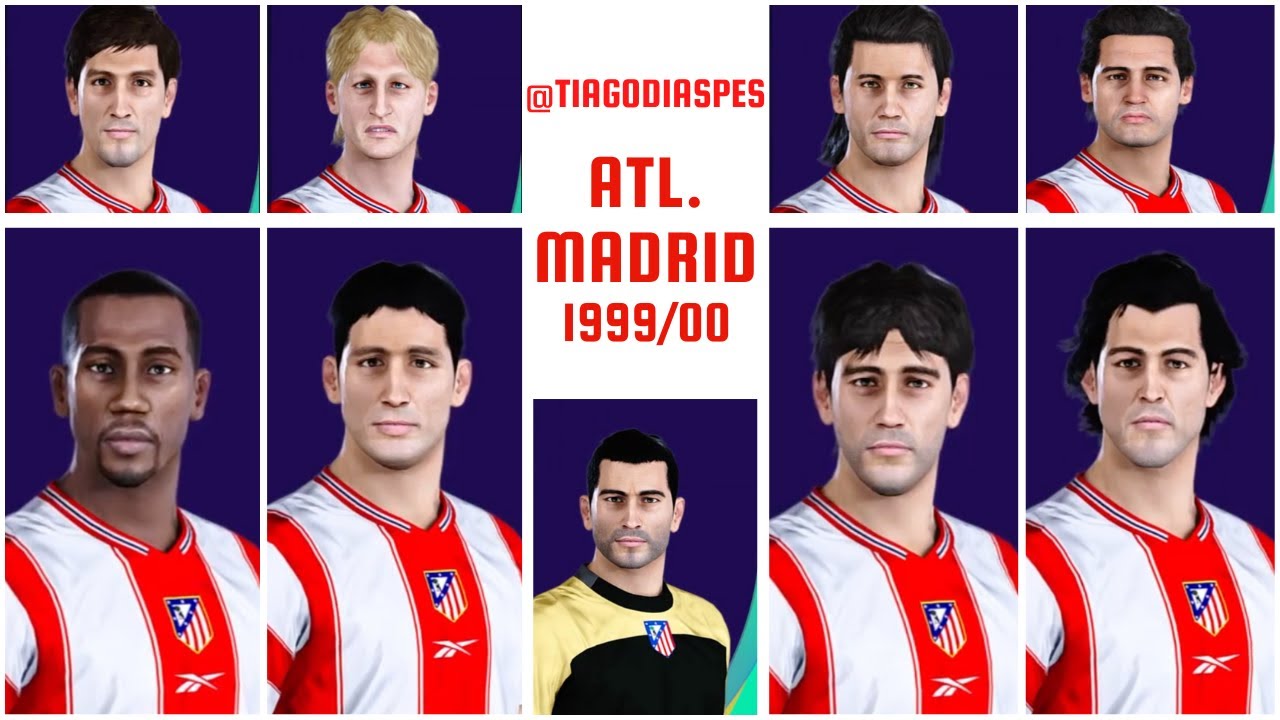 Atlético Madrid 1999/2000 @TiagoDiasPES | Full Team - YouTube
