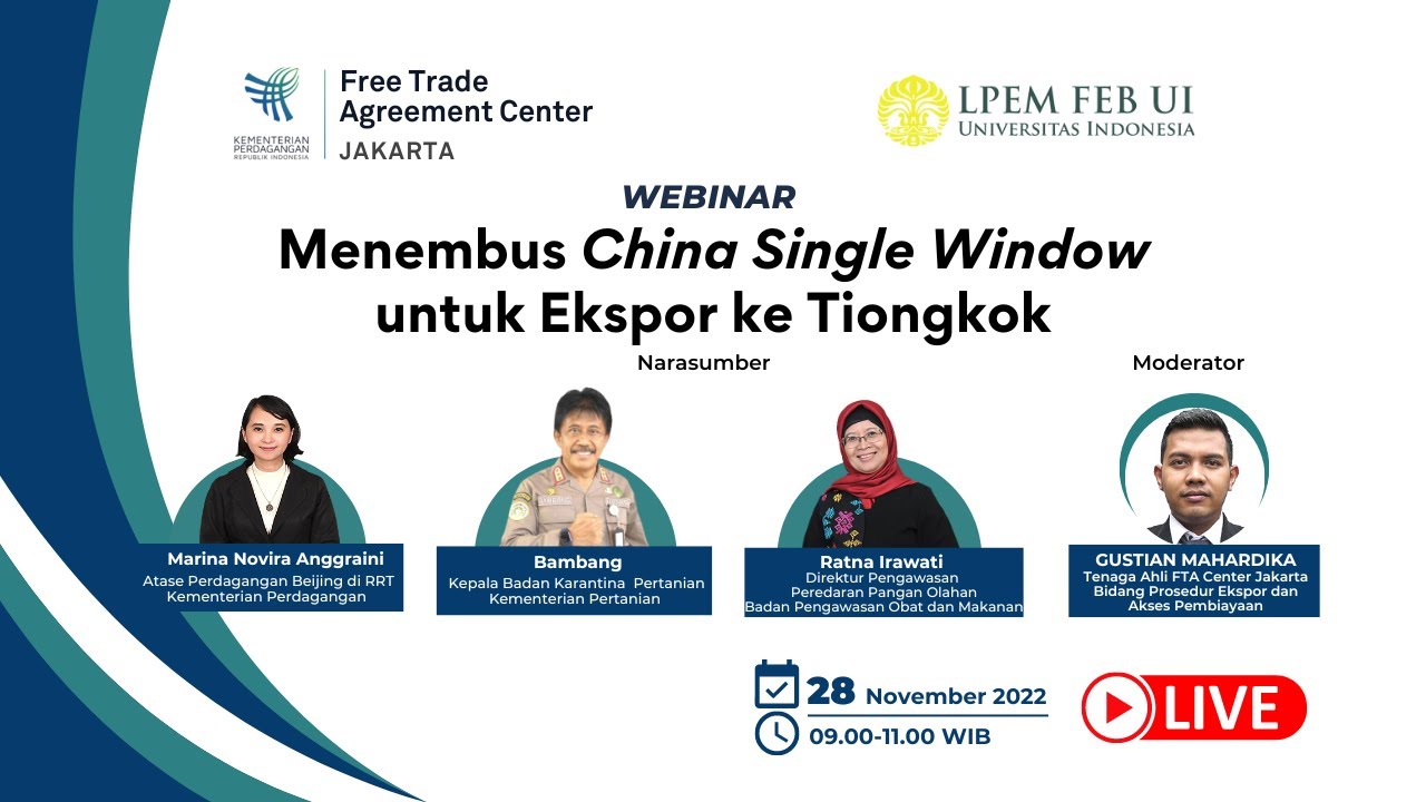 Webinar Menembus China Single Window untuk Ekspor ke Tiongkok - YouTube