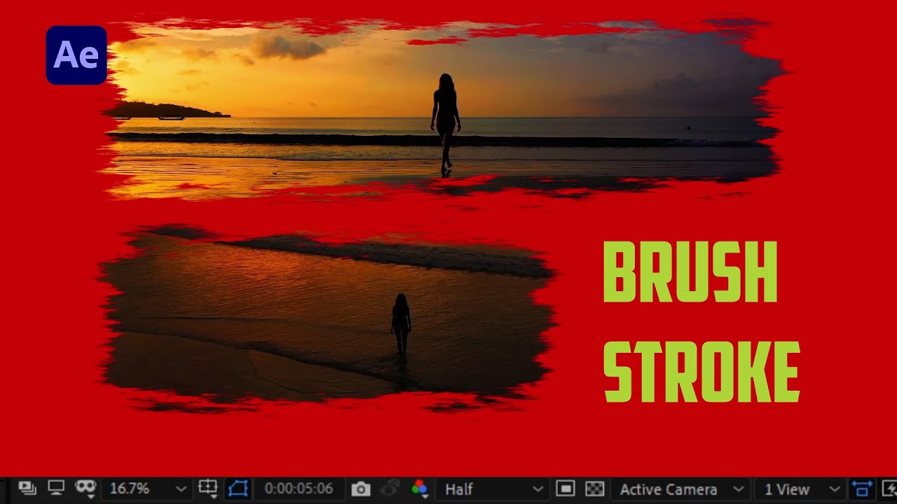 How to Create a Brush Stroke Effect and Insert a Video into It | After Effects Tutorials - YouTube