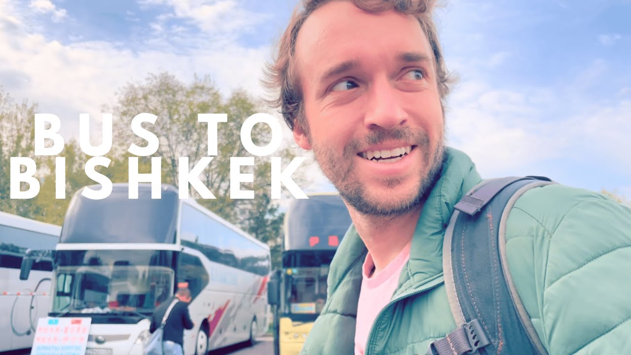 we are in country #54!🇰🇿🇰🇬 traveling kazakhstan to kyrgyzstan by bus ...