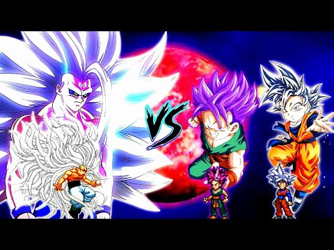 Goku SSJ Infinity Ultra Instinct OP VS Goten MUI V2 OP & Trunks Ultra ...