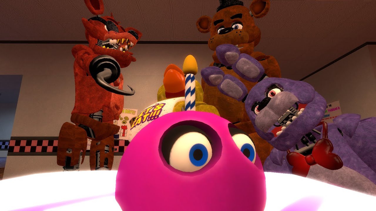 Gmod Fnaf | Proto Bear and Friends find the missing cupcake - YouTube