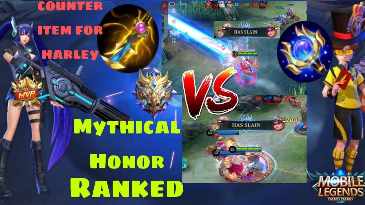 Layla counter item for harley MYTHICAL HONOR mlbb - YouTube
