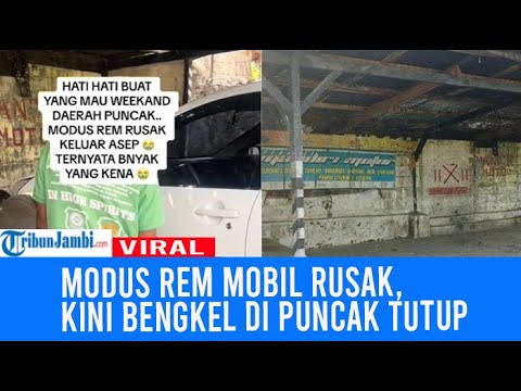 Viral Modus Rem Mobil Rusak, Kini Bengkel di Puncak Bogor Tutup, Digembok dan Tak Ada Montir ...