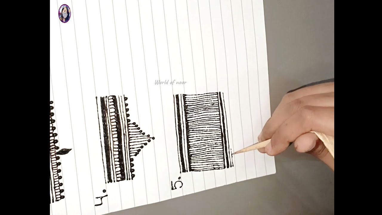 How To: 8 Different Designer Henna Borders || Beautiful Mehndi Border ...