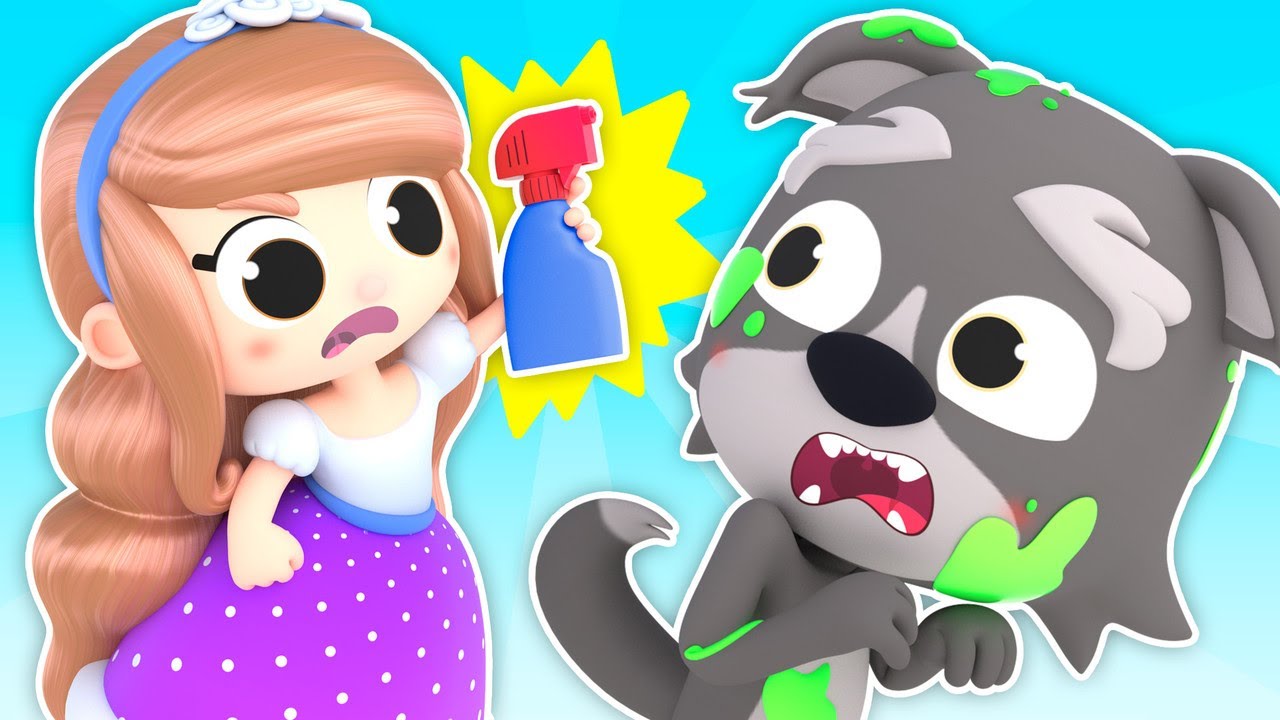 Wolf is dirty but he won't take a BATH! | Good Habits and Funny Stories ...