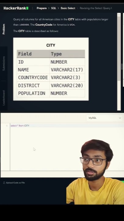 Full Video on Channel | Sql | HackerRank Solution #shorts #shortvideo #sql - YouTube