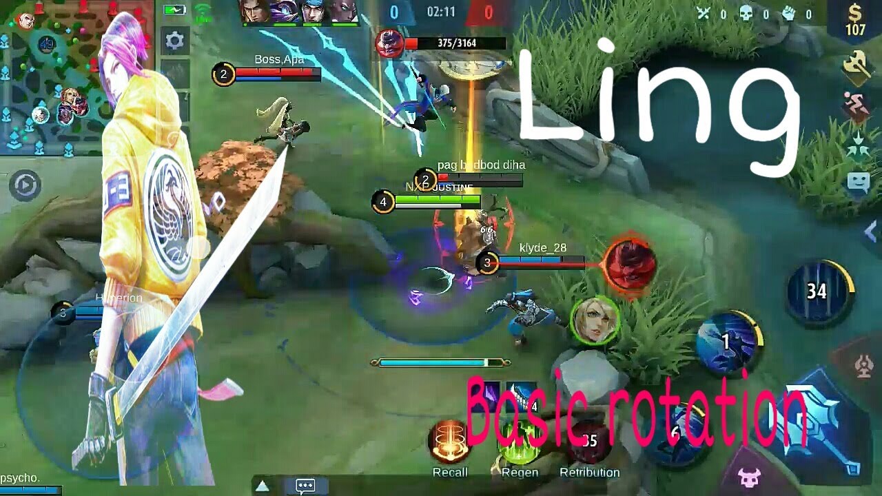 BASIC ROTATION FOR LING|Mobile Legends| - YouTube