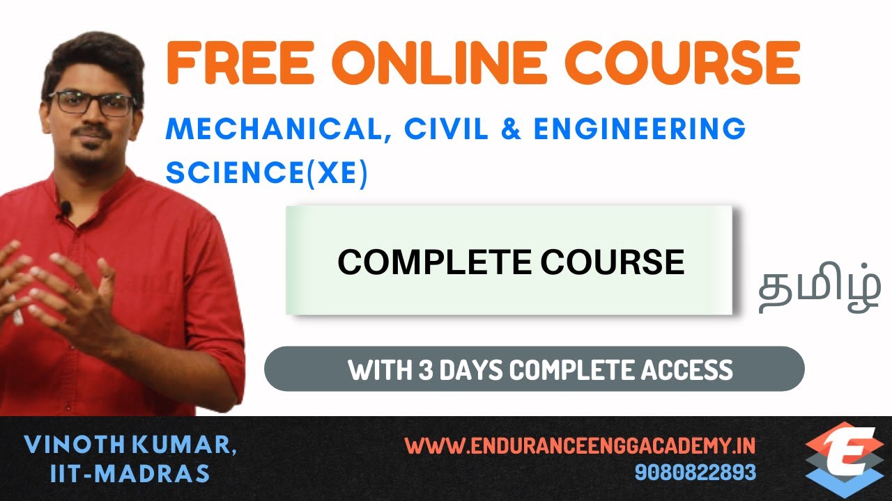 FREE ONLINE COURSE with 3 days Complete Access | Mechanical, Civil ...
