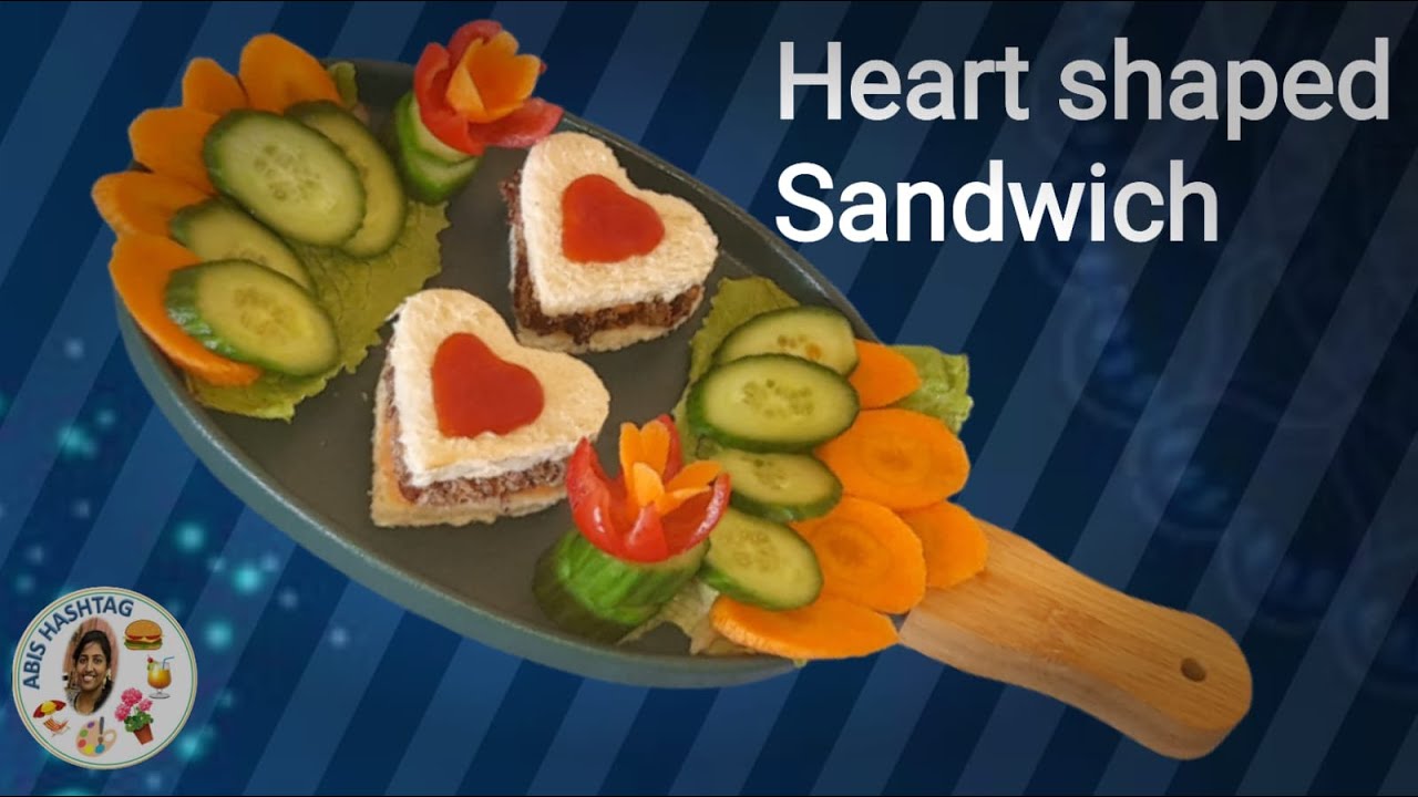 HEART SHAPED SANDWICH | HEART SHAPE RECIPE | EASY BREAK FAST RECIPE ...