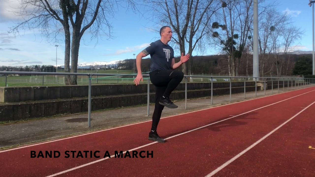 Band Static A March - Upside Strength Exercise Library - YouTube