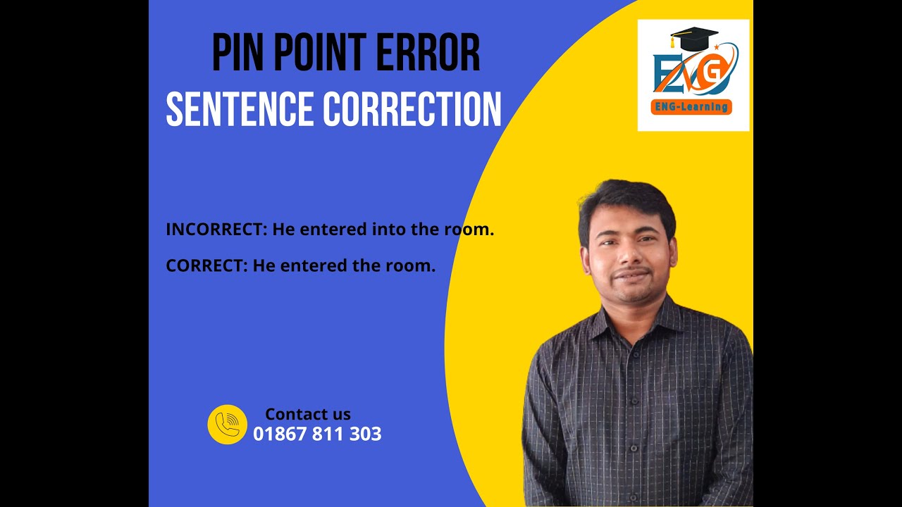 Pin Point Error/Sentence Correction - YouTube