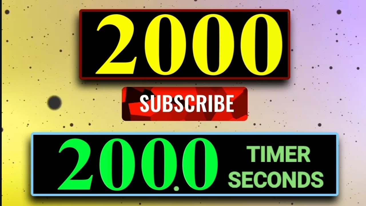 200 Seconds Countdown (Celebrate Complete 2,000 Subscribe) Remix Double ...