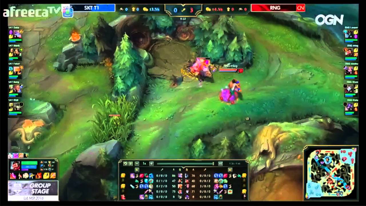 2016 LOL MSI Day2 SKT vs RNG - YouTube