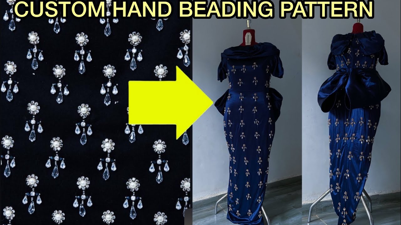How To HandBead a Dress 👗 || Beginner’s Friendly Beading Pattern ...