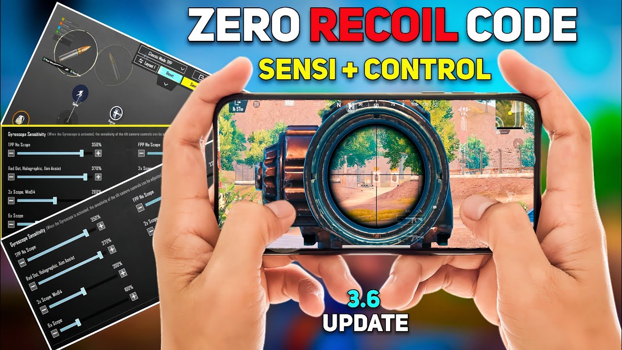 BGMI 3.6 UPDATE BEST SENSITIVITY CODE + CONTROL SETTING IN BGMI/PUBG ...