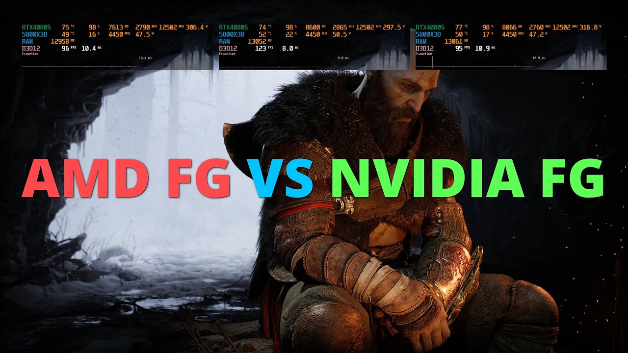 God of War: Ragnarök, AMD FG vs NVIDIA FG - YouTube