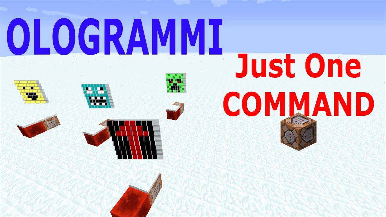 OLOGRAMMI in Minecraft Vanilla w/one command block[ITA][Holograms in ...