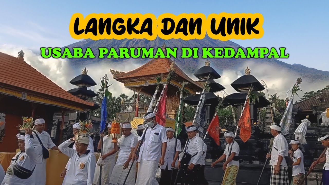 Langka dan Unik Usaba Paruman Desa Adat Kedampal Part 1 - YouTube