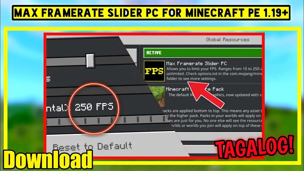 Max Framerate Slider Resource Pack (Adjust FPS/Boost!) - YouTube