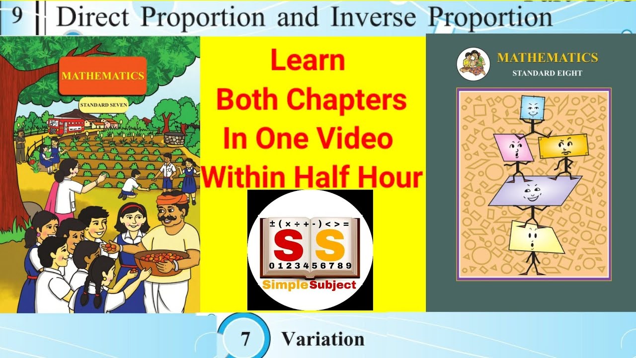 Class 7 Chapter 9|Direct proportion and inverse proportion|class 8 ...