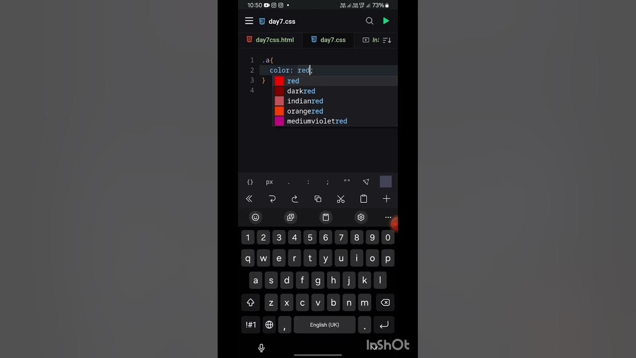 Day 7 css series #viralreel #viral #coding #css3 #text color #text formatting - YouTube
