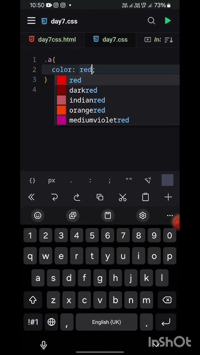 Day 7 css series #viralreel #viral #coding #css3 #text color #text formatting - YouTube