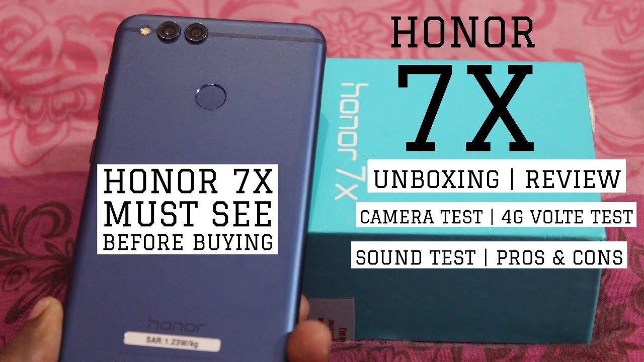 Honor 7x Unboxing, Review,Camera test ,4G Volte Test, Sound Test & Pros ...
