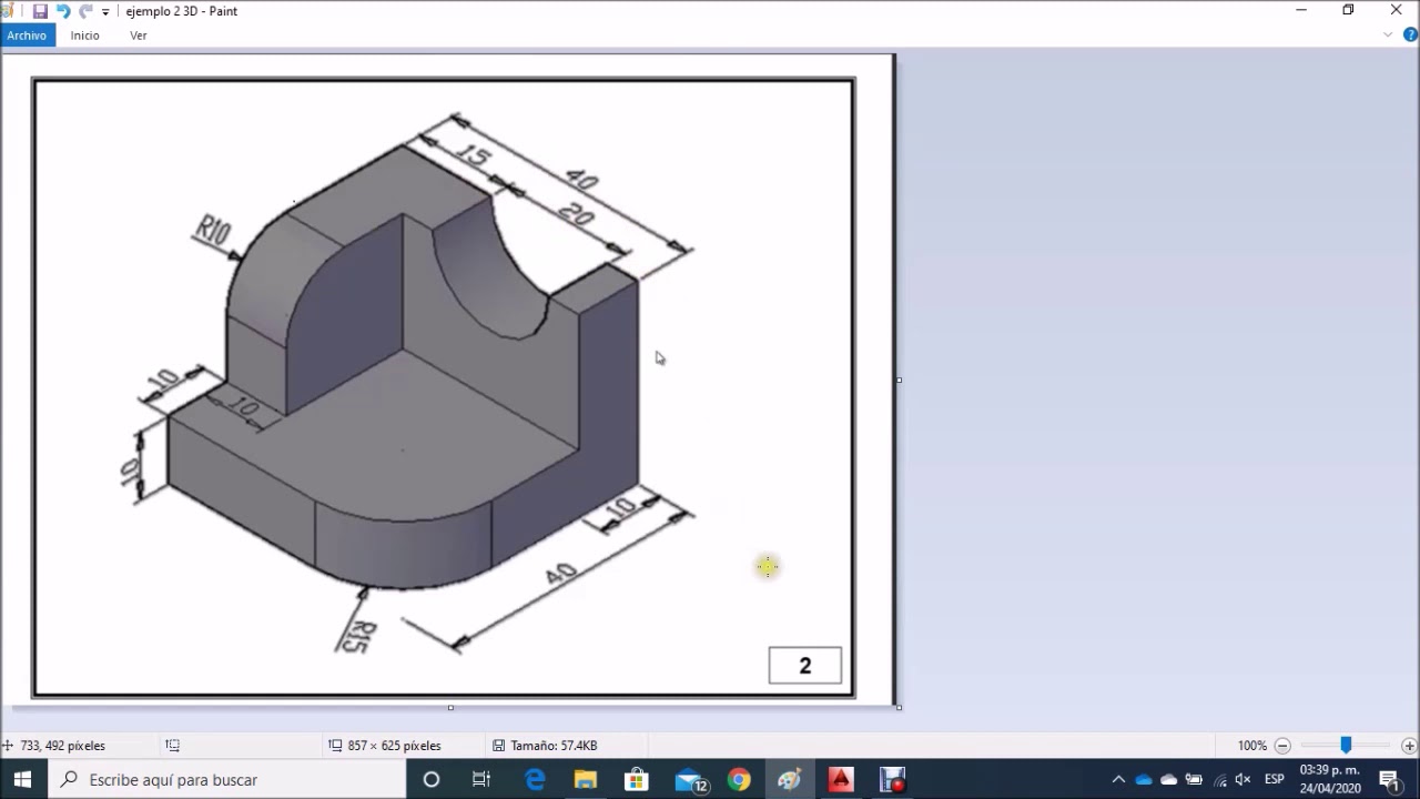 Segundo ejemplo AutoCAD 3D (Comando extrusión) - YouTube