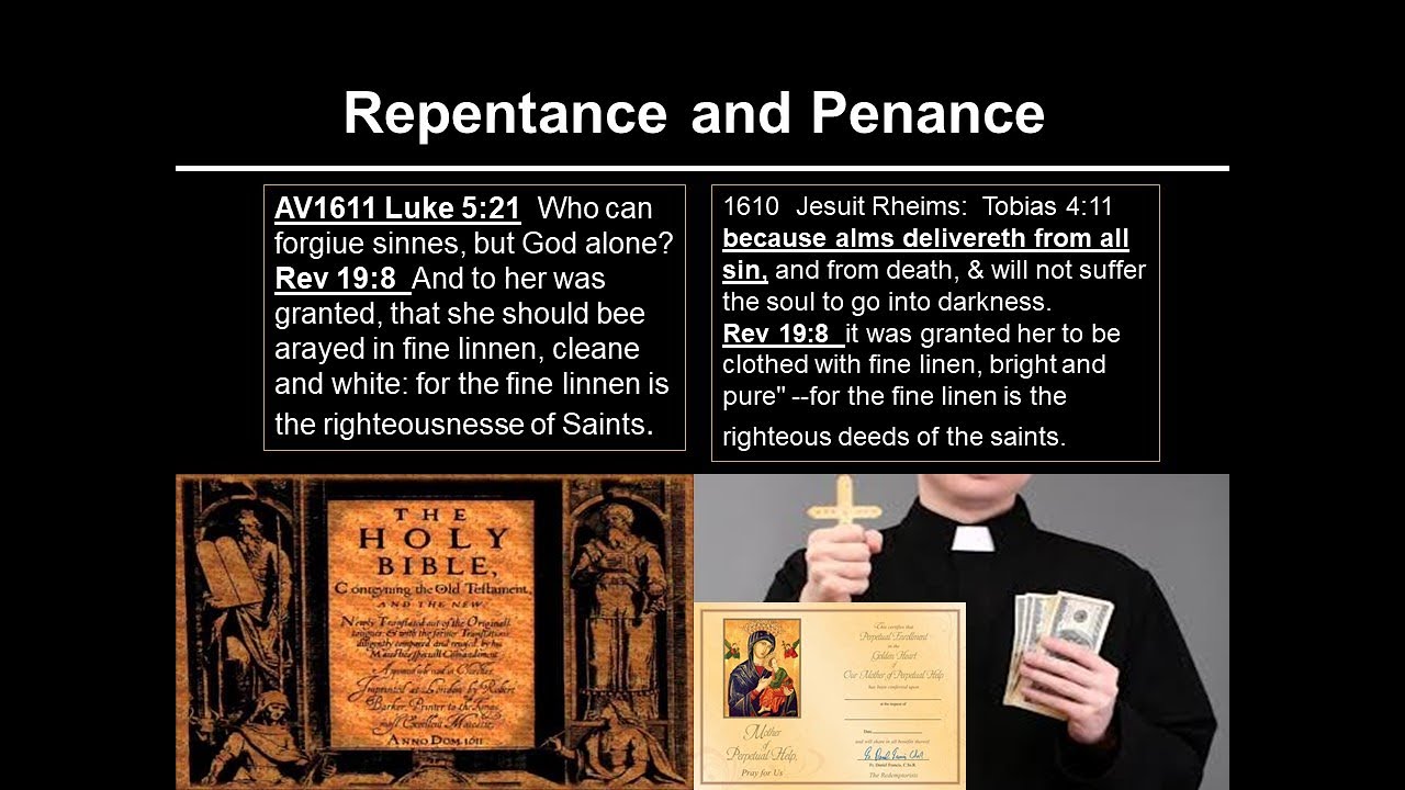 Repentance vs Penance - YouTube