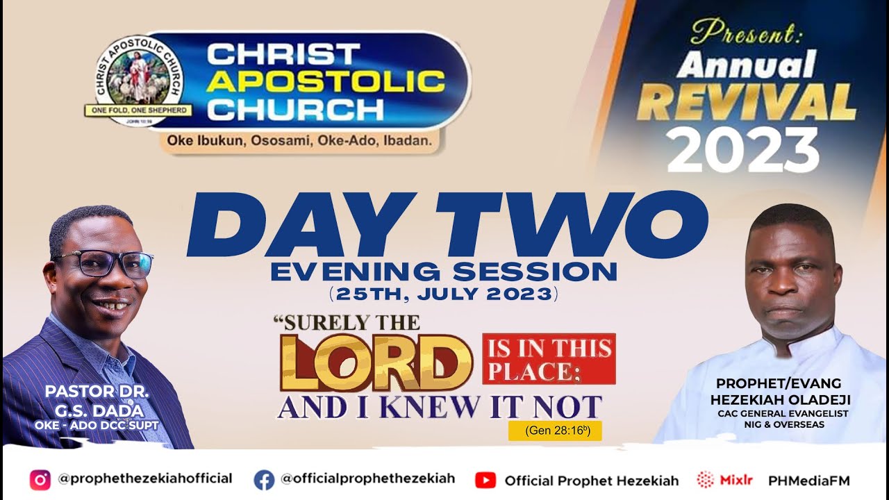 PROPHET HEZEKIAH OLADEJI MINISTERING Live @ CAC OKE-IBUKUN, ANNUAL REVIVAL "OSOSAMI 2023"| DAY ...