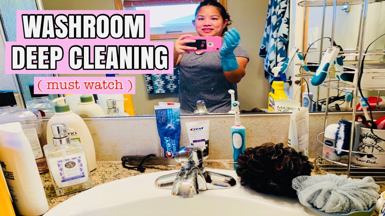 HOW TO DEEP CLEAN A WASHROOM - YouTube