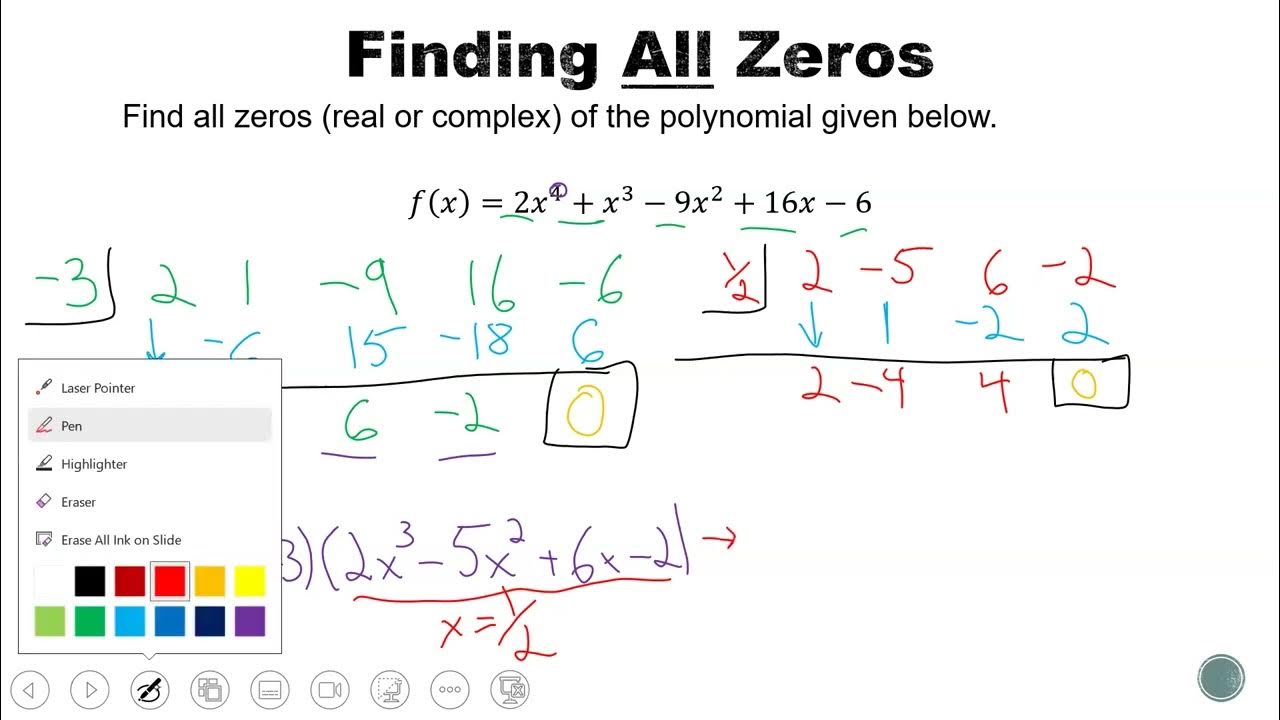 Finding ALL Zeros of a Polynomial (Real or Complex) - YouTube
