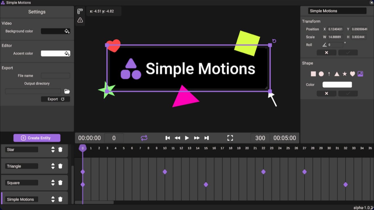 Example of use - Simple Motions - YouTube