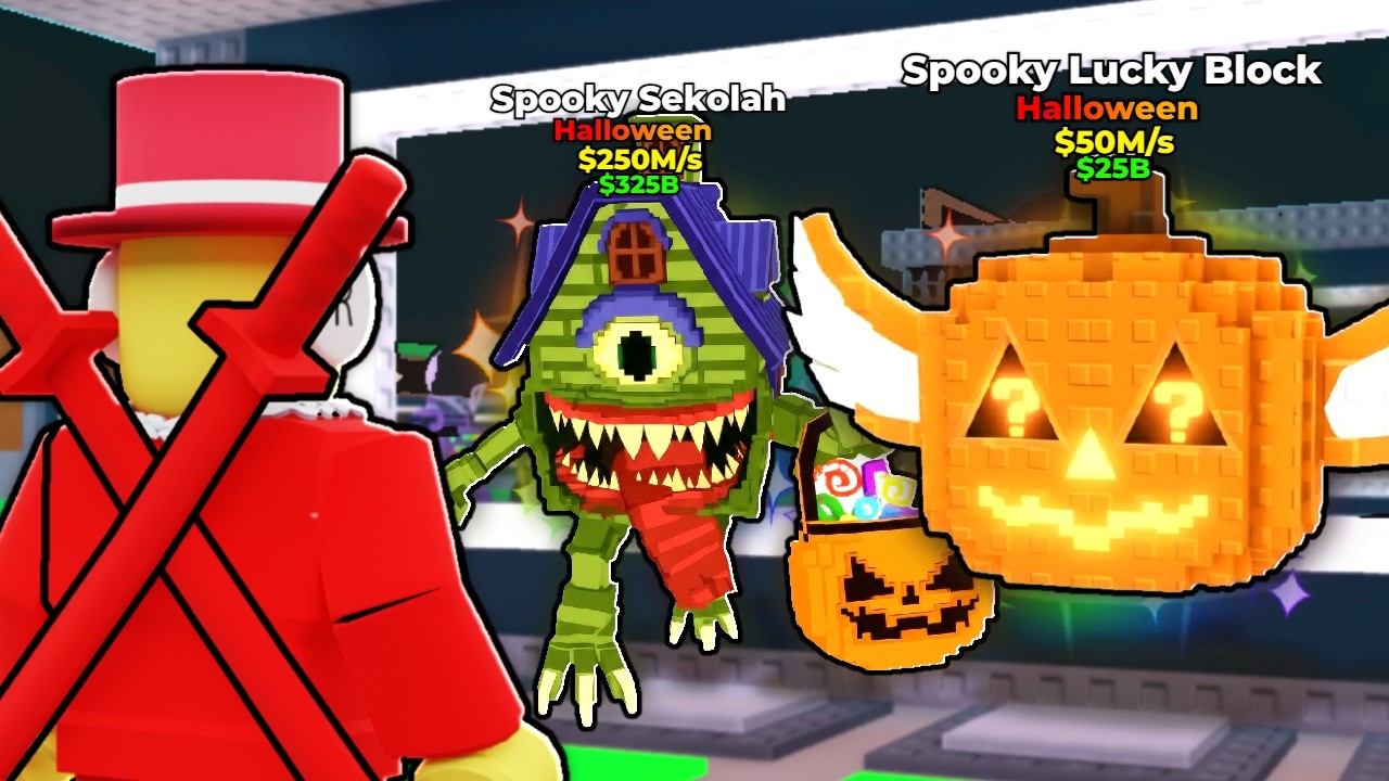 I Unlocked NEW SPOOKY LUCKY BLOCK in Steal A Brainrot! - YouTube