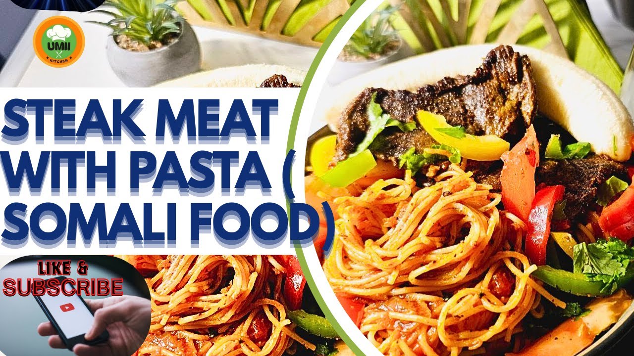 To make Steak meat (Buskeeti) with pasta ( somali food)👌🍌@umii34 - YouTube