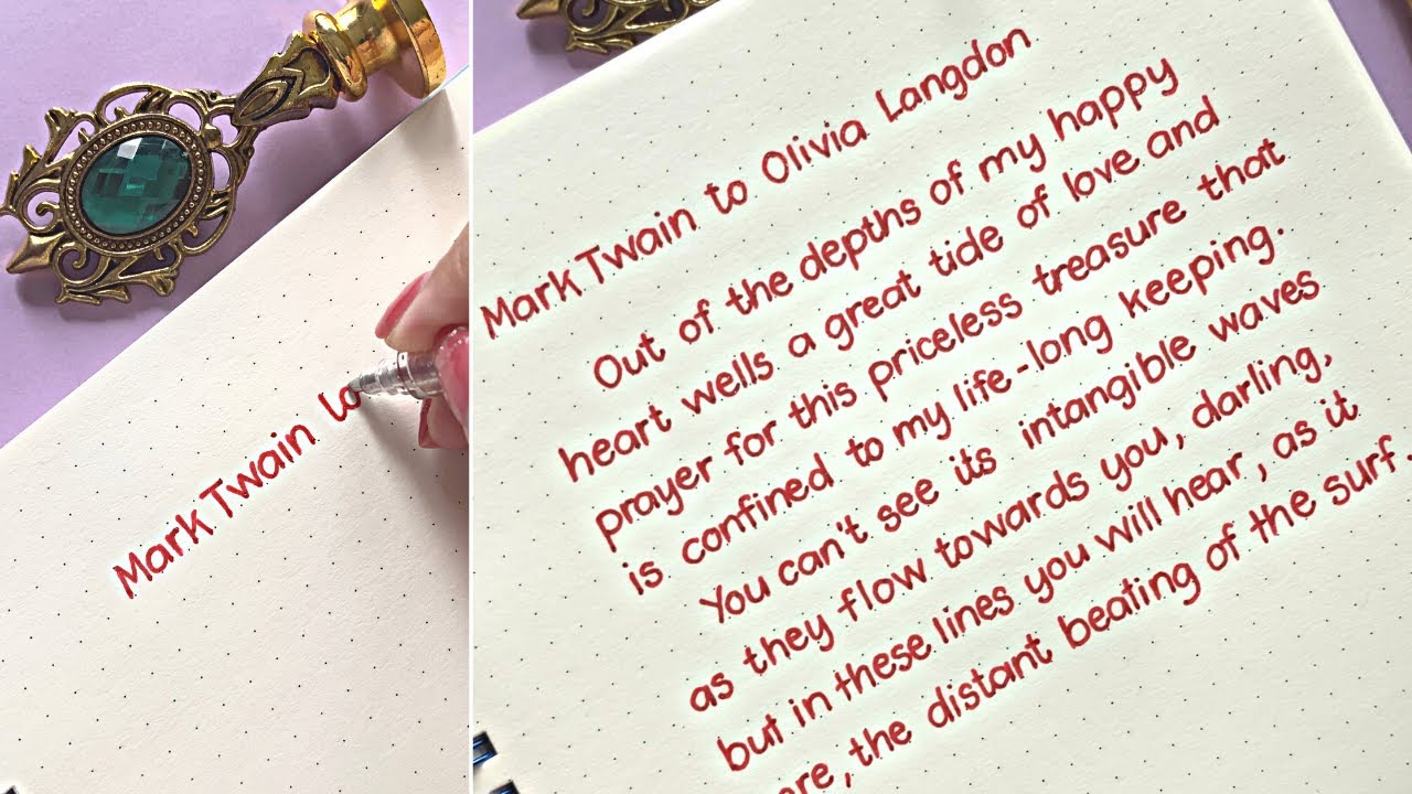 Neat, Clean Print Handwriting Practice: Write a Love Letter From Mark ...