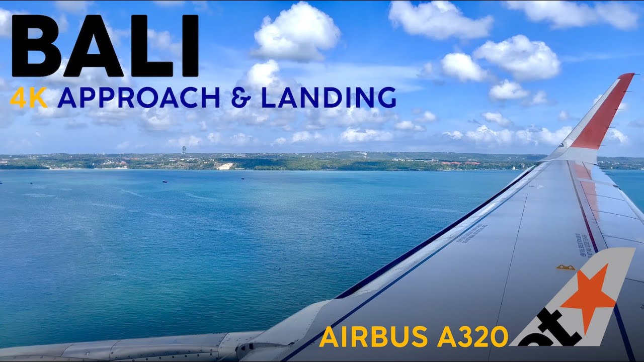 LANDING in BALI 🛬 En Route from SINGAPORE【4K In Flight Video】Jetstar ...